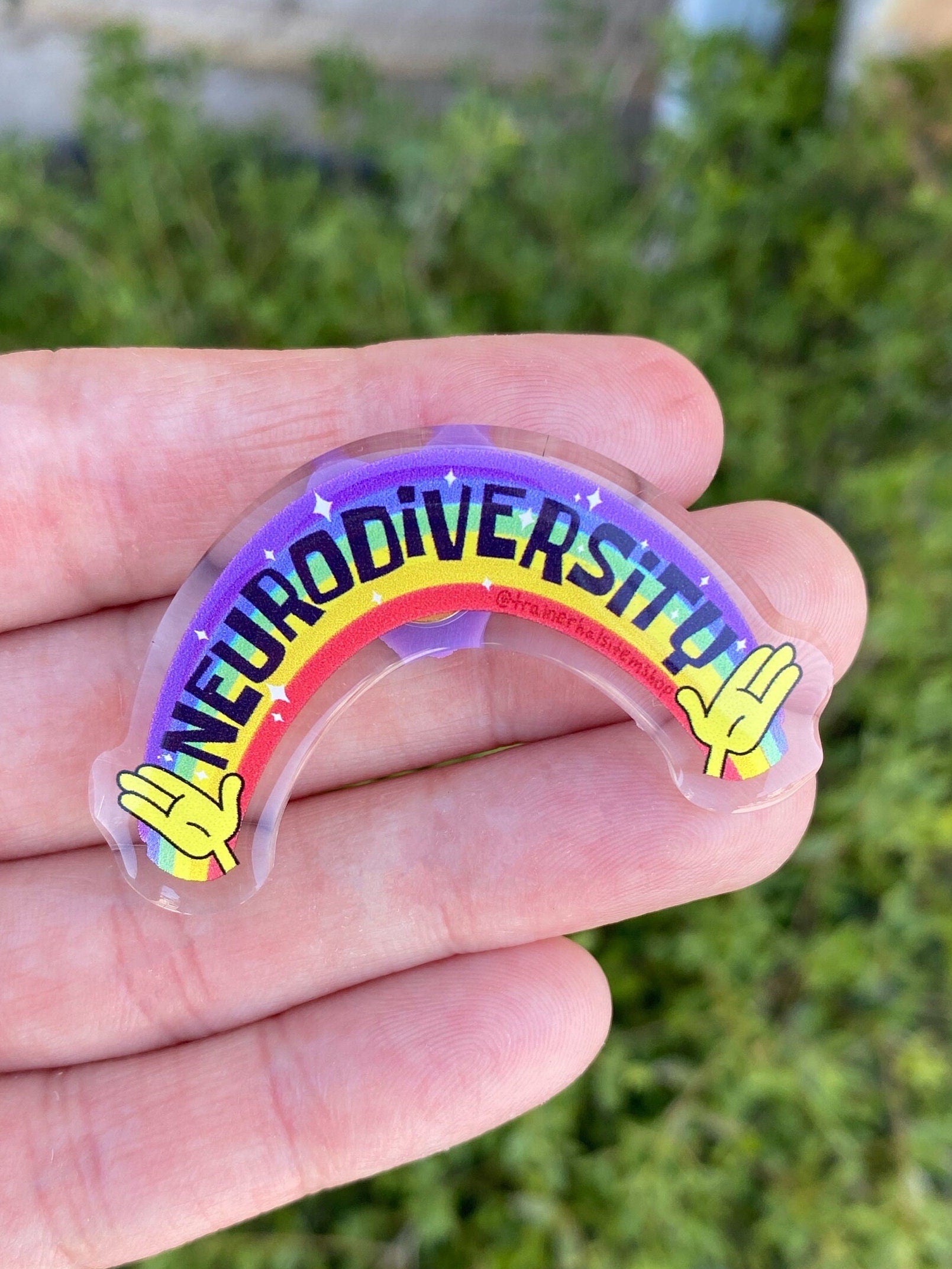 Neurodiversity Rainbow Pop Culture Pin | Autism & ADHD Awareness ...