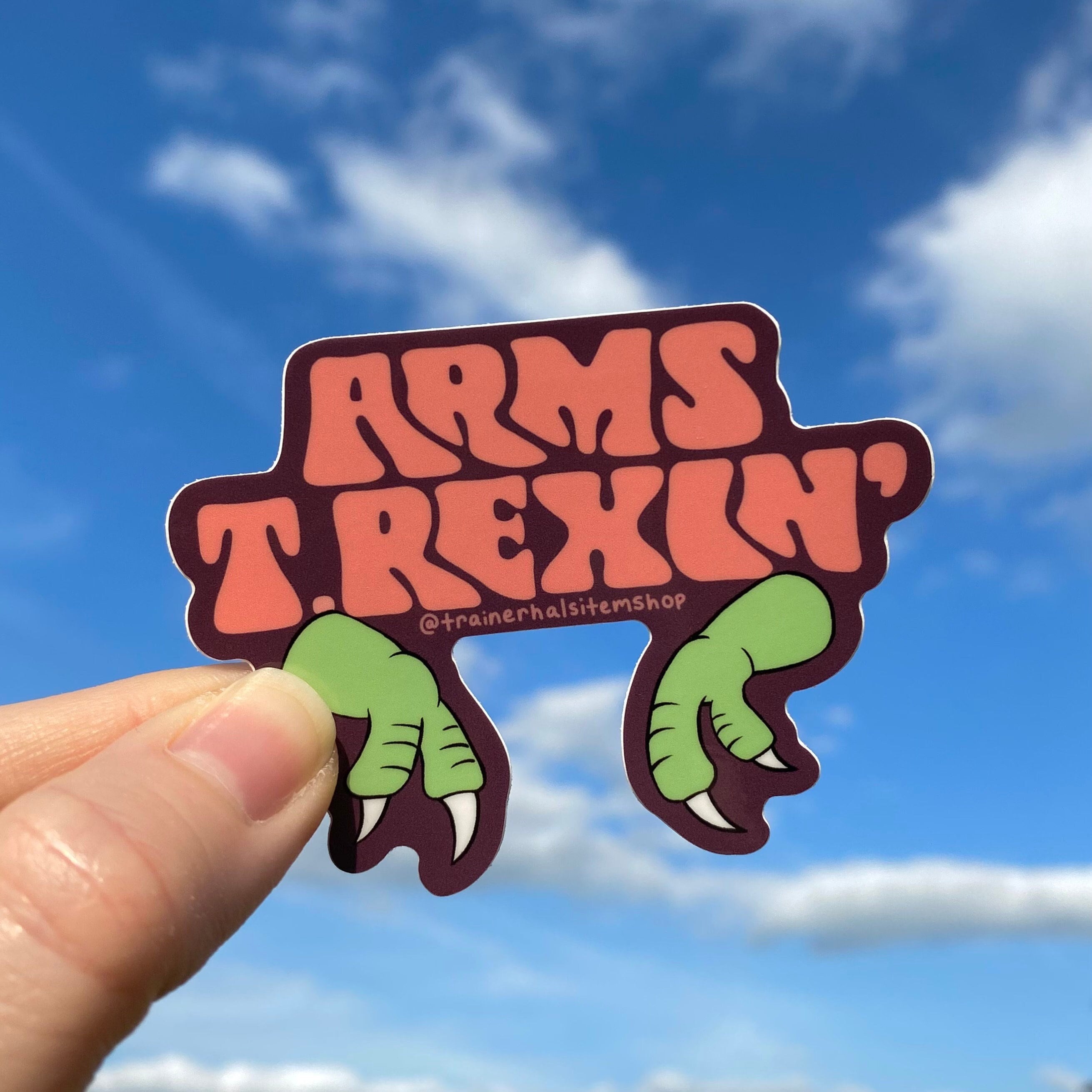 T. Rex Arms Neurodiversity Sticker | Autism Pride Dinosaur Decal ...
